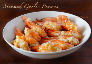 Steamed Garlic Prawns