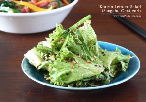 Korean Lettuce Salad (Sangchu Geotjeori)
